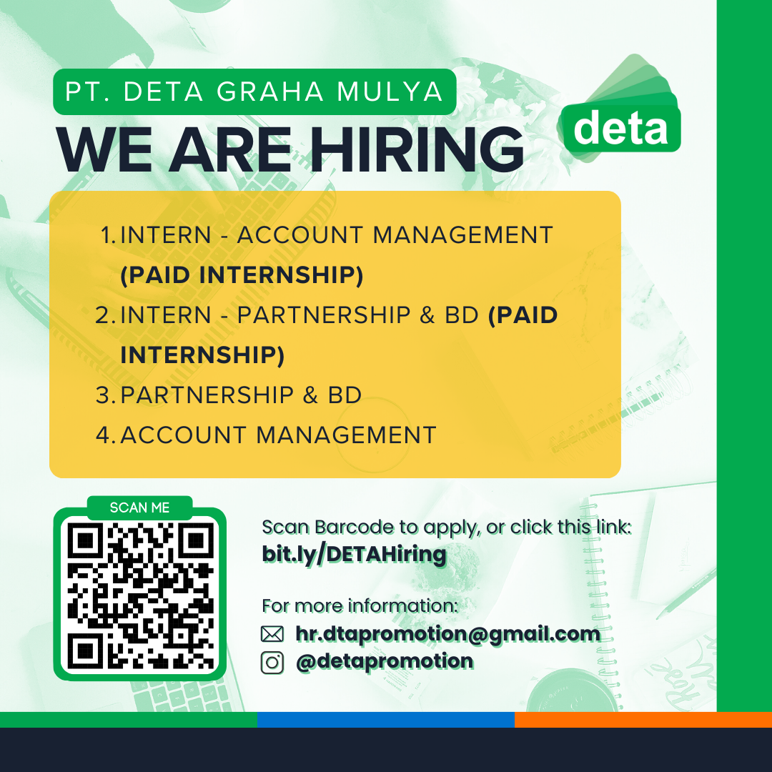 Job Vacancy PT Deta Graha Mulya - Kampus Kwik Kian Gie