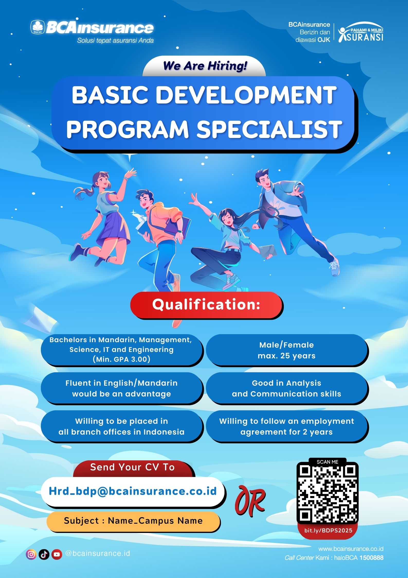 Hiring BDPS - BCA Insurance - Kampus Kwik Kian Gie
