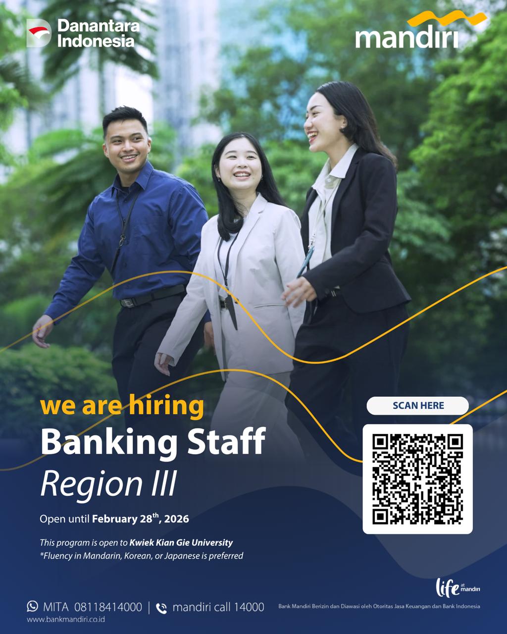 BANK Mandiri | HIRING - Kampus Kwik Kian Gie